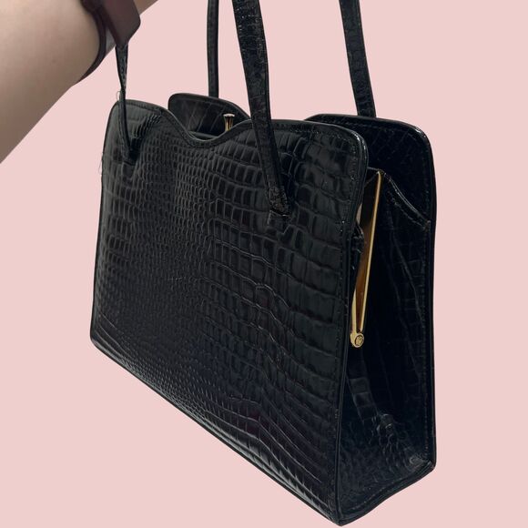 Elbief England | Bags | Vintage 96s Elbief England Frame Bag In Black ...